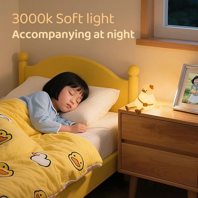 CUTE DUCK NIGHT Light, Touch Sensor Nightlights, Bedroom Sleeping ...