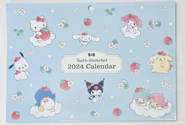 SANRIO CHARACTERS WALL calendar 2024,Japanese Edition.A4 size.new! $9. ...