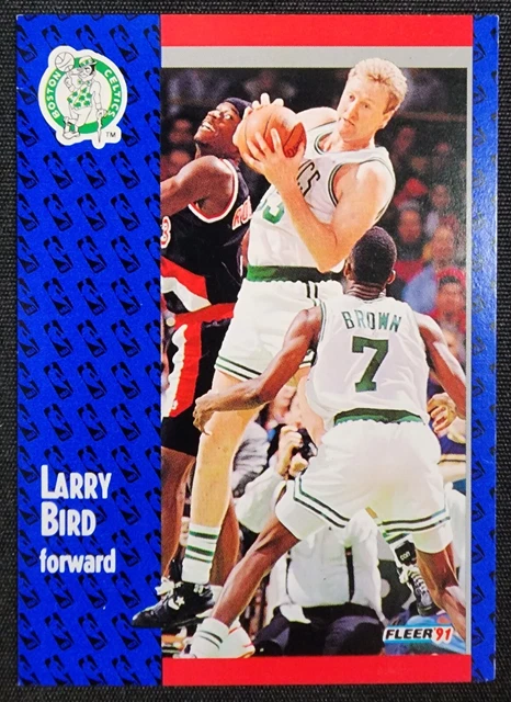 NBA LARRY BIRD Boston Celtics 1991-92 Fleer Basketball Trading Card ...