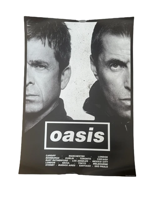 OASIS LIVE 2025 Tour Dates Concert A2 Poster Liam Noel Gallagher ...