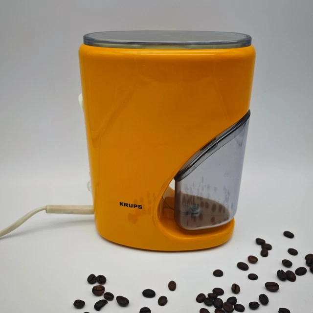 KRUPS KAFFEEMÜHLE TYP 222A gelb 70er Jahre Kult atomic age Küchenhelfer ...