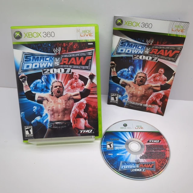 WWE SMACKDOWN VS. Raw 2007 Xbox 360 TESTED CIB THQ WRESTLING $24.47 ...