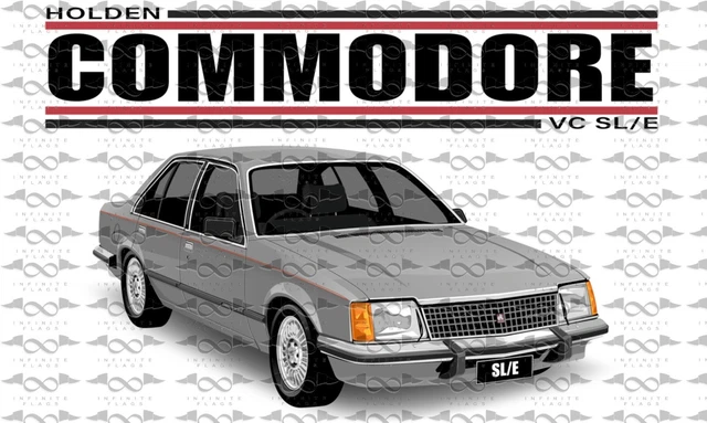 HOLDEN VC COMMODORE SL/E Sedan SILVER flag/banner 150cm x 90cm NEW $37. ...