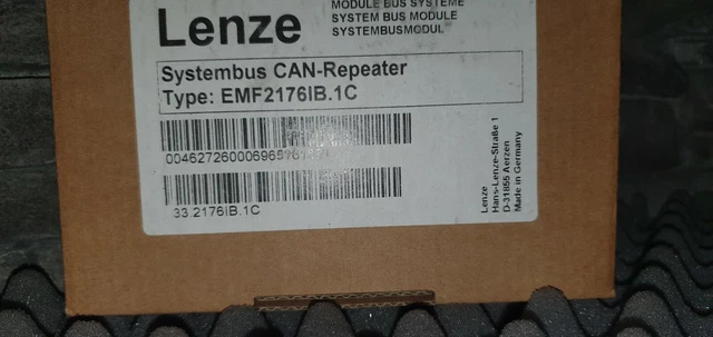 LENZE MODULE SYSTEM Bus CAN Repeater Type: EMF2176IB.1C NEW / NEW ...