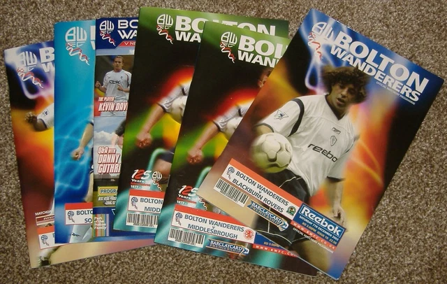 BOLTON WANDERERS COLLECTION - 13x Home Programmes 1995-2007 £5.66 ...