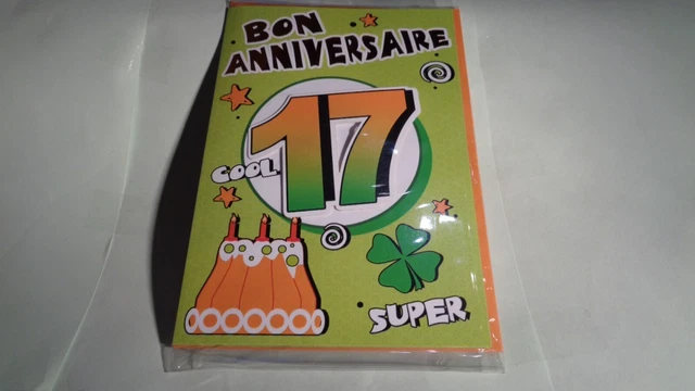 CARTE - Bon Anniversaire - 17 Ans - Carte + Enveloppe - N°267 EUR 3,00 ...