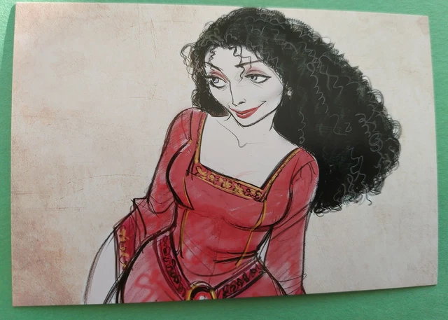 MOTHER GOTHEL TANGLED (Concept Art by Jin Kim) Disney Villains Postcard ...