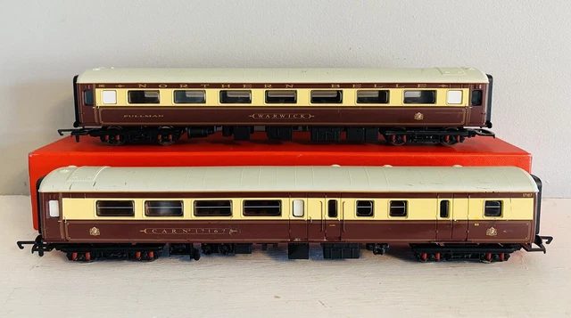 HORNBY OO GAUGE MK2 Northern Belle Pullman Coaches Warwick & Car 17167 ...
