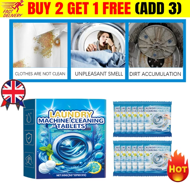 NEW WASHING MACHINE Cleaner Washer Tank Effervescent Tablets Strong ...