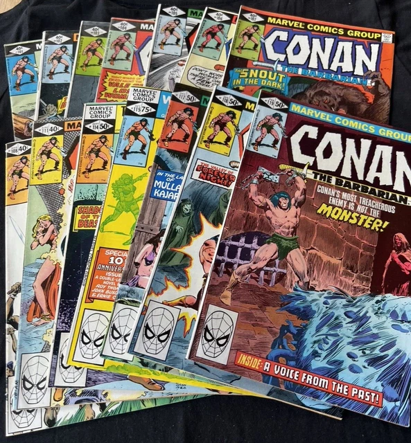 CONAN BARBARIAN 101-108,111,114,115,117-119 (14 issues) Marvel 1979. V ...