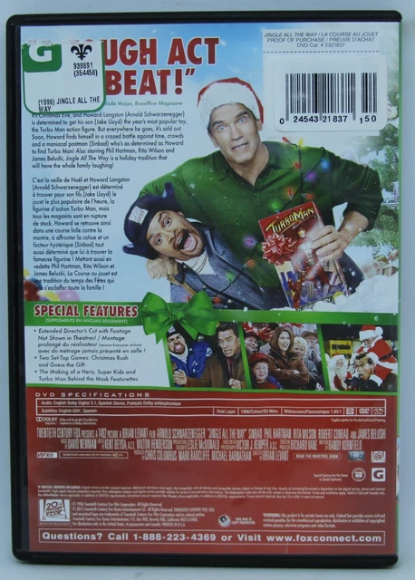 JINGLE ALL THE way - DVD - Arnold Schwarzenegger 1996 $5.95 - PicClick CA