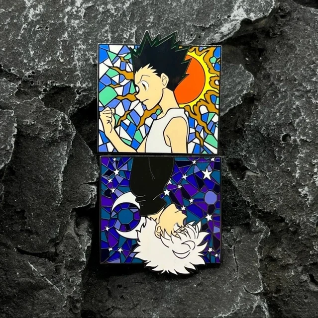 HUNTER X HUNTER Gon Freecss & Killua Zoldyck Metal Enamel Pin Badge ...