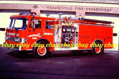 FIRE APPARATUS SLIDE Hazardville CT Fire Dept 1987 Pierce Pumper CT272 ...