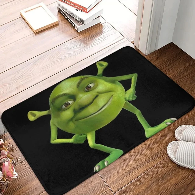 SHREK MEME FACE - Shrek Wazowski Anti-slip Doormat Floor Mat Durable ...