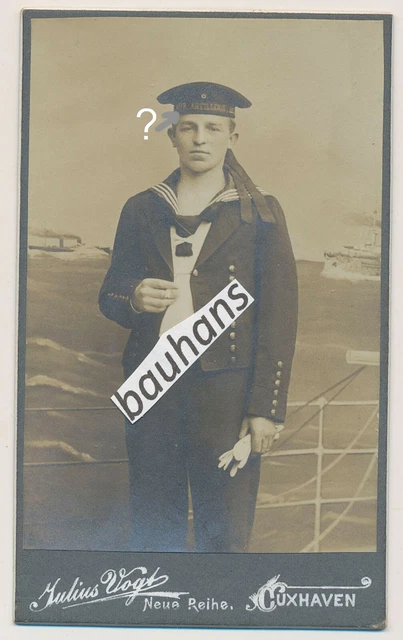 CDV FOTO PORTRAIT kaiserliche Marine Matrose Artilerie Abt.? (6256x ...