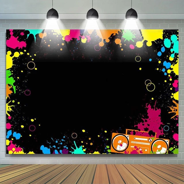 COLORFUL LASER RAY Disco Retro Bance Birthday Backdrop $37.87 - PicClick AU