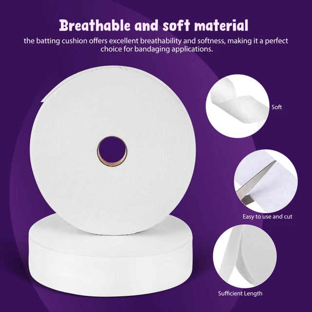 2 ROLLS FABRIC for Quilting Crafting Wadding Padding Batting Tape ...