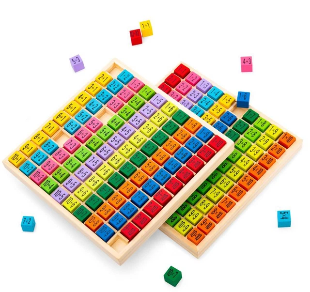 TOYS MONTESSORI EDUCATIONAL Wooden Multiplication Table Math Arithmetic ...