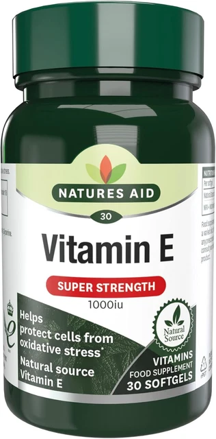 NATURES AID VITAMIN E 1000Iu - High Strength Natural Antioxidant ...
