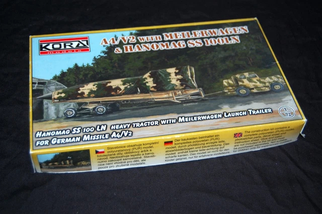 KORA 1/72 SCALE Resin Hanomag SS-100 LN and Trailer with V2 Rocket ...