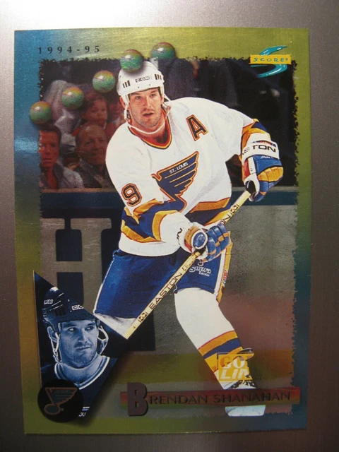 1994-95 SCORE GOLD Line insert Brendan Shanahan #155 St. Louis Blues ...