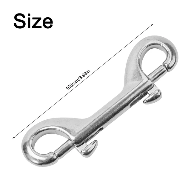 HEAVY DUTY DOUBLE Ended Carabiner Bolt Snap Hook for Marine and Outdoor ...