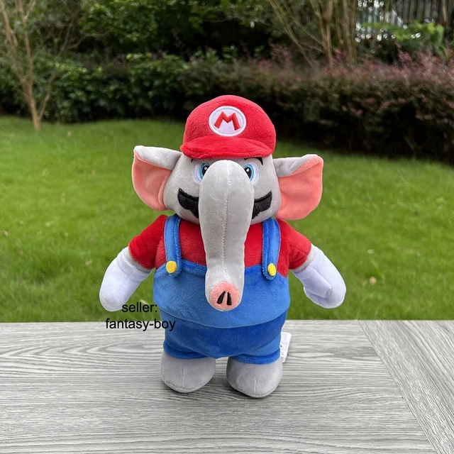2X SUPER MARIO Bros Wonder Plush Elephant Luigi Mario Stuffed Toy Doll ...