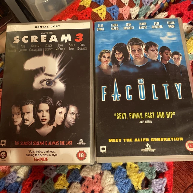SCREAM 3 EX Rental Big Box VHS Video Tape & The Faculty ex rental VHS £ ...