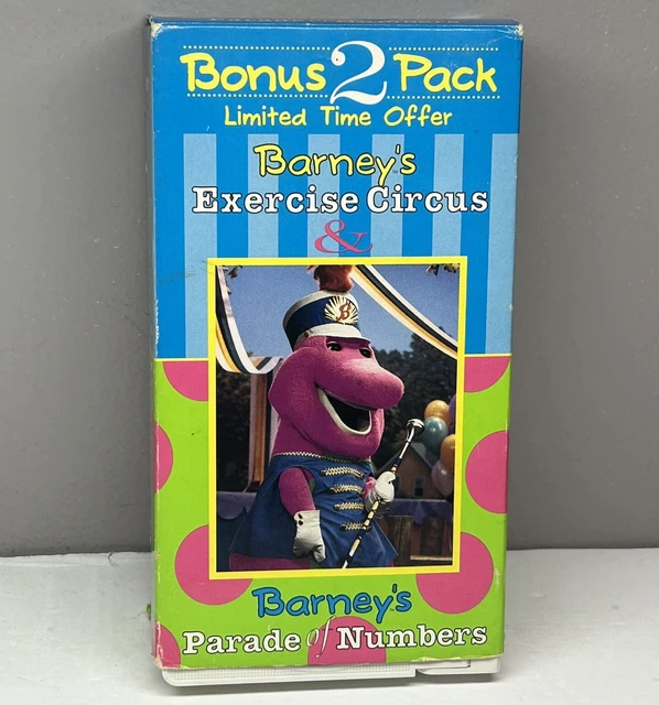 BARNEY & FRIENDS Exercise Circus Parade of Numbers 2 Pack VHS Video ...