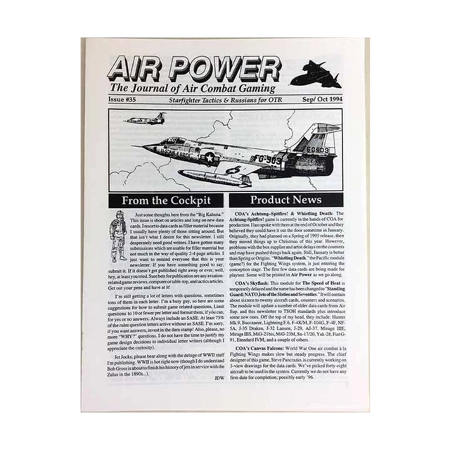 AIR POWER AIR Power Mag #35 "Starfighter Tactics" Mag VG+ £41.78 ...