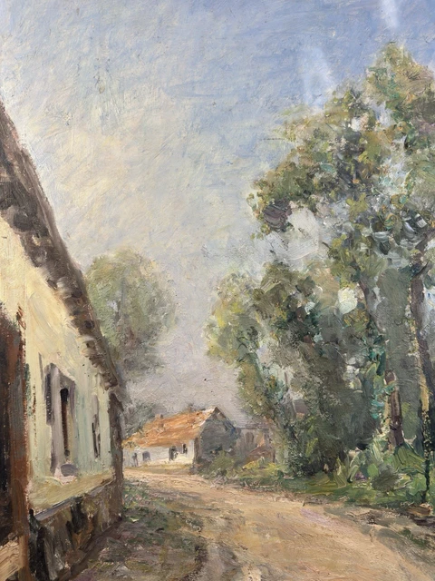 EDWARD LEFORT-MAGNIEZ (1868 Öl Auf Tafel: Landschaft Schule Französisch ...