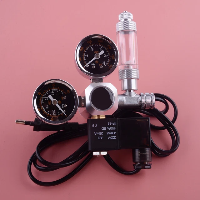 AQUARIUM CO2 REGULATOR Dual Gauge Display With Bubble Counter And Check Valve~ EUR 61,00 ...