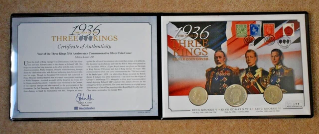 YEAR OF THE Three Kings Commemorative Silver Coin Cover in Westminster ...