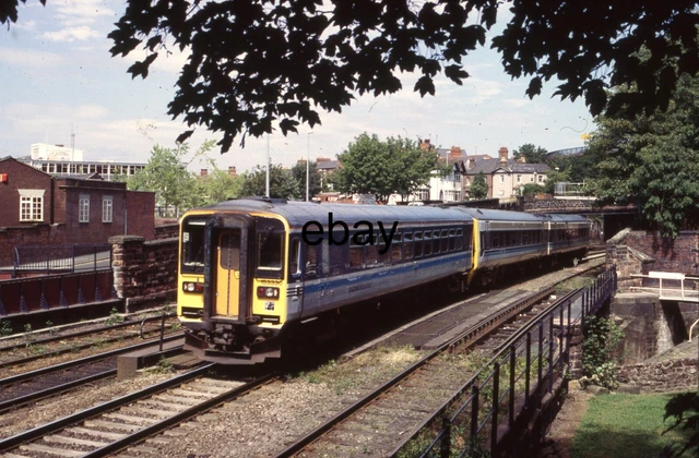 35MM RAILWAY SLIDE- DMU Class 155. 155320 & Class 158. 158754 @ Chester ...