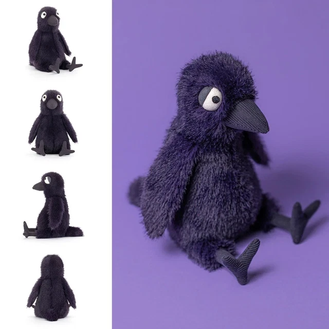2025 JELLY CAT Hocus Crow Black Raven Stuffed Animal Plush Toys ...