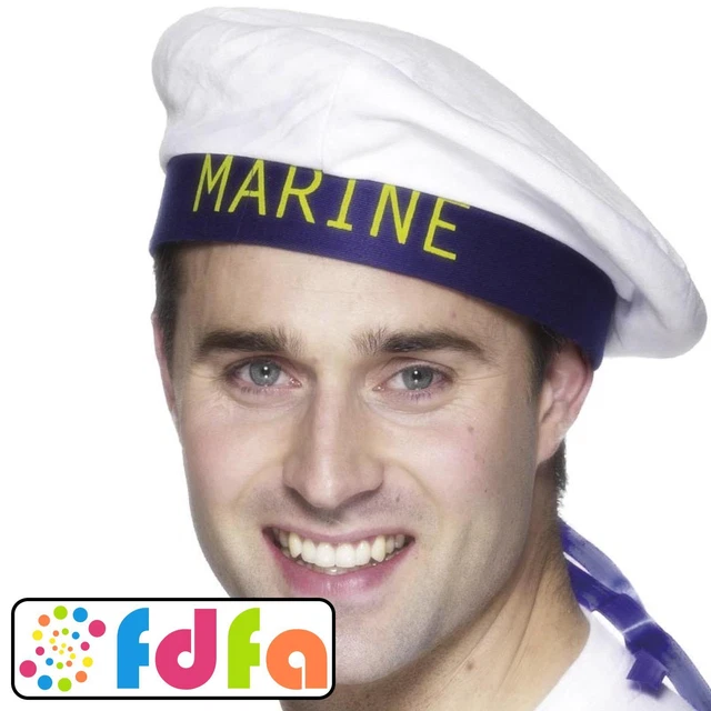 Smiffys Marine Sailors Hat Military Pride Adults Mens Fancy Dress £10