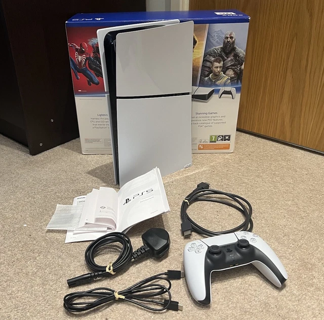 SONY PS5 SLIM Digital Edition Playstation 1TB Video Game Console + 1TB ...