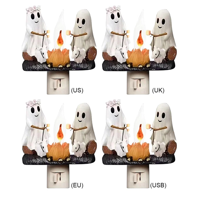 GHOST CAMPFIRE FLICKERING 3D LED Night Lights Cute Spooky Lights ...