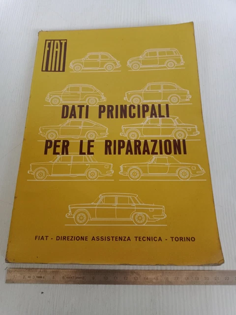 MANUALE ORIGINALE CARATTERISTICHE dati revisione 1965 Fiat Osca 1600 ...