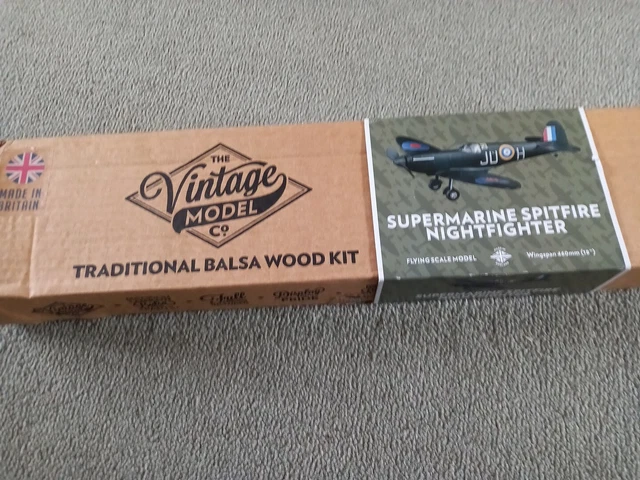 SUPERMARINE SPITFIRE NIGHTFIGHTER Traditional Balsa Wood Kit. The ...