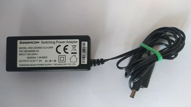 SAGEMCOM SWITCHING POWER Adapter Model No XKD-Z2000IC 12.0 -24W £7.50 ...