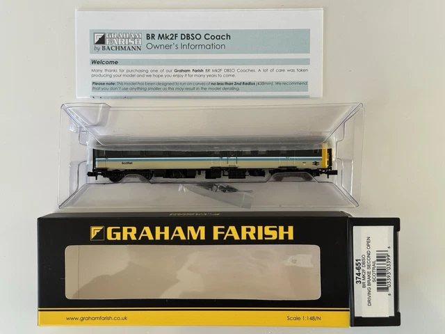GRAHAM FARISH MK2F DBSO Scotrail livery. Mint boxed condition 374-651 £ ...