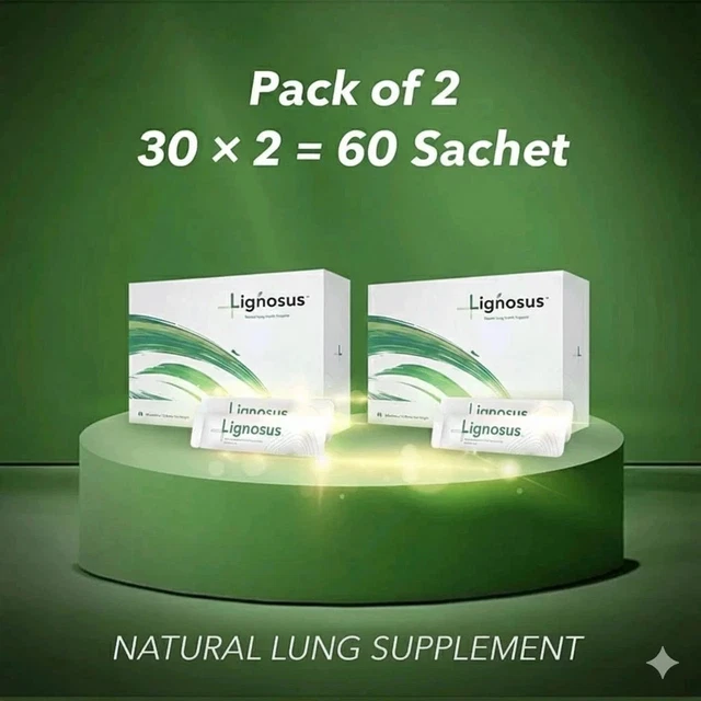 2 BOX Lignosus | Best Natural Respiratory Health Supplement - 30 Sachet ...