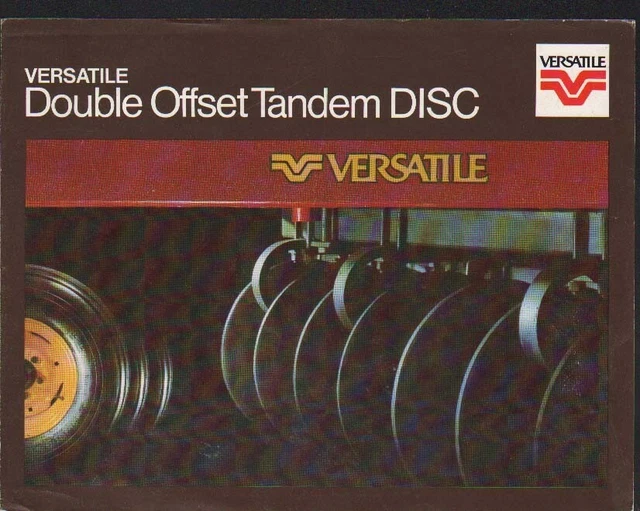 VERSATILE DOUBLE OFFSET Tandem Disc Harrow Brochure Leaflet £6.50 ... VERSATILE DOUBLE OFFSET Tandem Disc Harrow Brochure Leaflet £6.50 ...