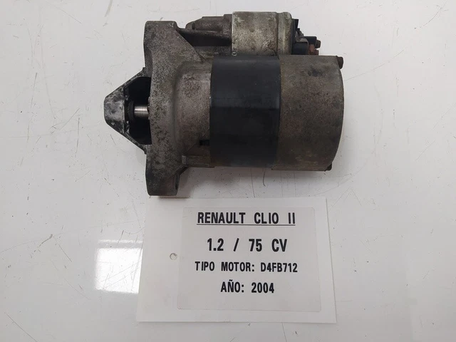 DÉMARREUR POUR RENAULT CLIO II FASE II (B CB0) 2001 93398 EUR 57,54 - PicClick FR