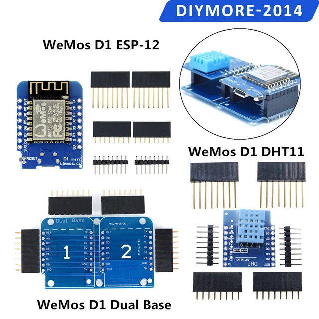 DUAL BASE DHT11 WeMos D1 ESP8266 ESP-12 NodeMCU Lua WIFI Development ...