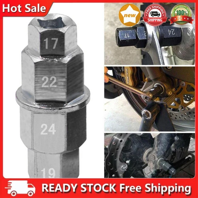 HEXAGON SOCKET PORTABLE Axle Spindle Driver Sleeve Key for Motorbike ...