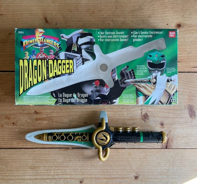 POWER RANGERS GREEN Ranger Dragon Dagger Flute Toy - 1993 tested ...