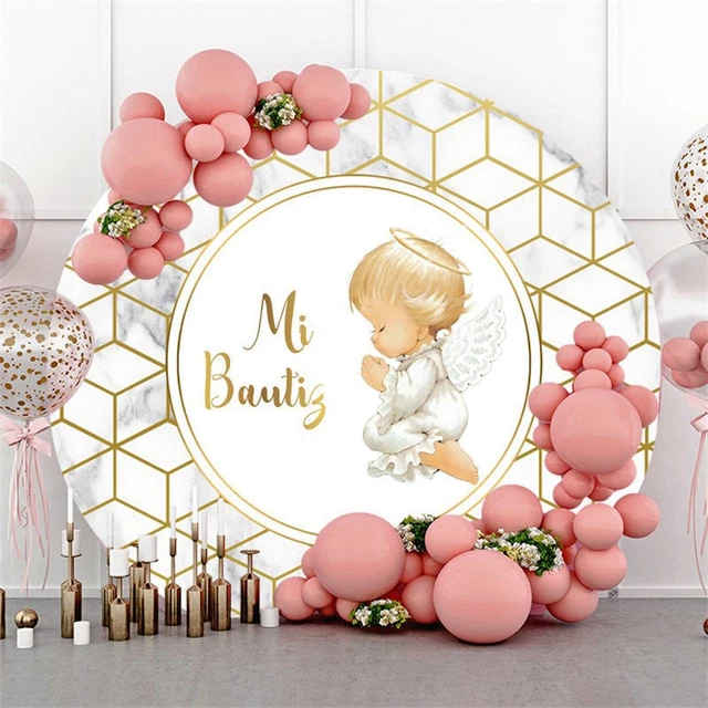 GOLD BABY DIAMOND Pattern Baby Shower Round Backdrop $36.09 - PicClick AU