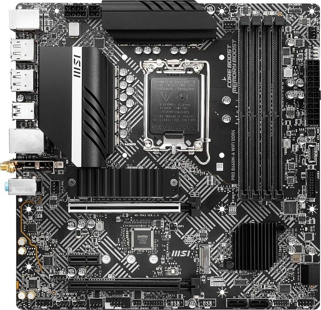 MSI PRO B660M-A WiFi DDR4 Motherboard mATX, 12th Gen Intel Core, LGA ...